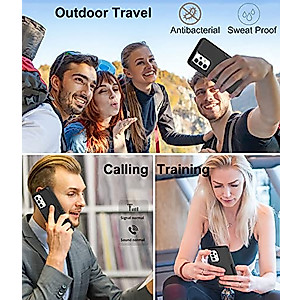 Dahkoiz for Samsung Galaxy A53 5G Case, with Tempered Glass Screen Protector and Dust-Proof Port Cover, Full Body Protection Durable Rubber Phone Case for Samsung Galaxy A53 5G UW, Black