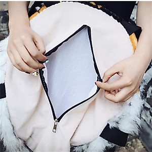 Domineering backpack stuffed tiger head 3D simulation personalised shoulder Bag Animal head shoulders bag (large, tiger white)