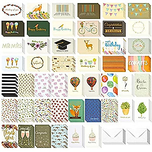 All Occasion Blank Greeting Cards with Envelopes, Assorted 48 Designs(4 x 6 in, 144 Cards)