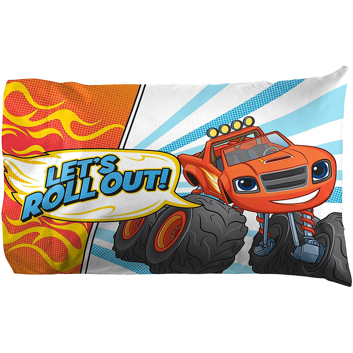 Jay Franco Blaze and The Monster Machines Off to The Races Toddler Size Sheet Set - 3 Piece Set Super Soft and Kid’s Bedding - Fade Resistant Microfiber Sheets (Official Blaze Product)