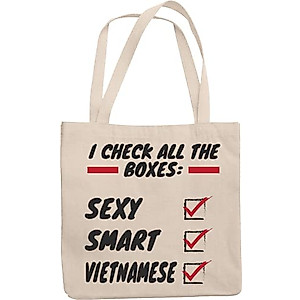 Make Your Mark Design Sexy Smart Vietnamese Reusable Tote Bag or Vietnam Tote Bag Decor & Kitchenware