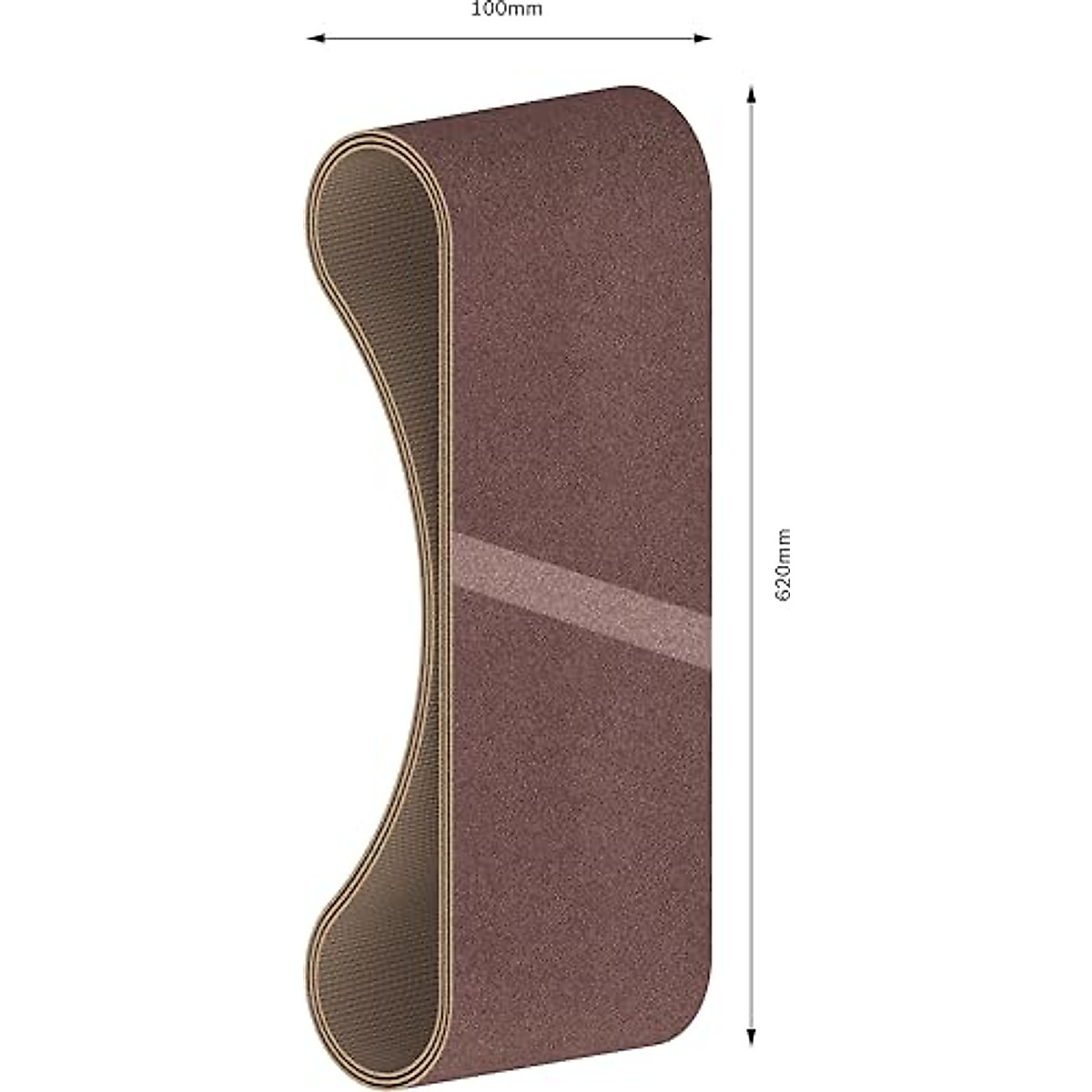 Bosch Professional 2608606145 Sanding Belts100x620 G150, Blue, Red, 150 Grit, Set of 3 Pieces