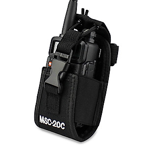 abcGoodefg 3 in1 Radio Holder Holster Case Pouch Bag for GPS Kenwood Motorola baofeng UV5R UV82 UV5RA 888S Retevis H777 Two Way Radio Walkie Talkie MSC 20C (2Pack)