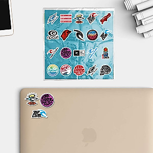 20 PCS Stickers Pack Rip Aesthetic Curl Vinyl Colorful Waterproof for Water Bottle Laptop Bumper Car Bike Luggage Guitar Skateboard