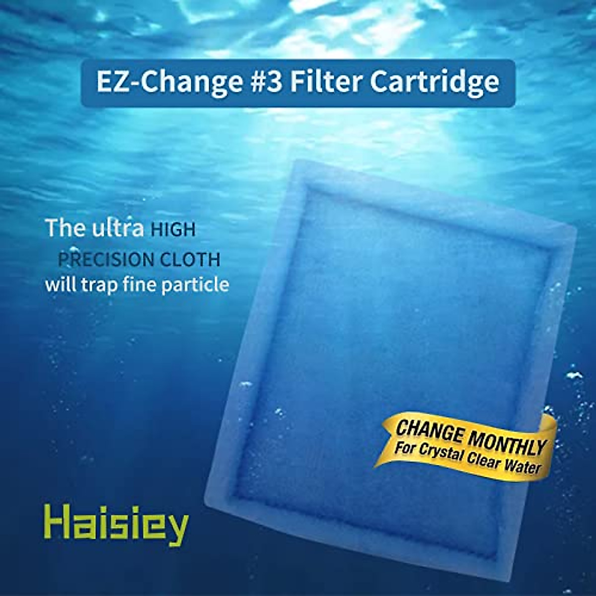 Haisiey EZ-Change #3 Aquarium Filter Cartridge for 20-40/30-60 Gallon Aquarium Power Filters Replacement Aquarium Filter Compatible with EZ-Change 3 Aquarium Filter Fish Tank Filter (4pcs)