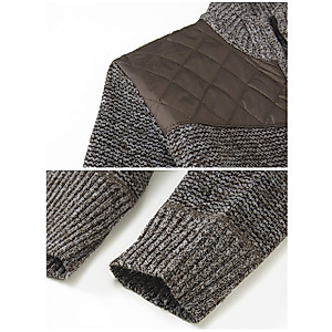 Gioberti Boy's Knitted Full Zip Cardigan Sweater with Soft Brushed Flannel Lining, Melange Coffee, Size 5