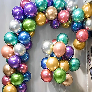 JOYYPOP Metallic Gold Balloons 100 Pcs 12 inch Chrome Gold Latex Balloons for Graduation Birthday Wedding Baby Shower Decorations