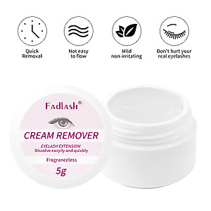 Lash Extension Remover 5g Cream Sensitive Skin Lash Glue Remover Quickly and Low Irritation Lash Remover Eyelash for Salon Lash by FADLASH (tasteless)