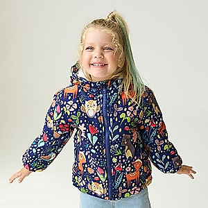 Girls Winter Coats Heavyweight Medium Length Warm Lightweight Packable Autumn and Winter Coat Cotton Shiny Jackets