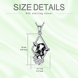 LEECCI Cow Necklace for Women 925 Sterling Silver Cow Jewelry Gifts for Women Mother