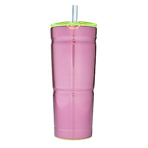 Bubba Envy S Vacuum-Insulated Stainless Steel Tumbler with Lid and Straw, 24oz Reusable Iced Coffee or Water Cup, BPA-Free Travel Tumbler, Paradise Purple