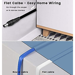 Power Extension Cord Replacement for Alexa Dot 3rd Generation, Dot 4th gen, Show 5, Dot with Clock, TV Cube, Spot - White DC Plug Extension Cable 16 ft