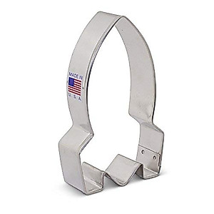 Space Rocket Cookie Cutter, 4" Made in USA by Ann Clark