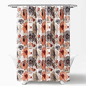 Lush Decor Leah Shower Curtain, 72" x 72", Coral