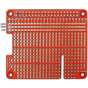 Treedix 4 sets GPIO Breakout DIY Breadboard PCB Shield Red Expansion Board Kit Compatible with Raspberry Pi 4 3 2 B+ A+