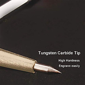 VebaCidi Scribe Tool, 2 Pieces Tungsten Carbide Tip Scriber, Engraved Pen for Tile/Glass/Wood/Ceramics/Metal/Gold/Welding