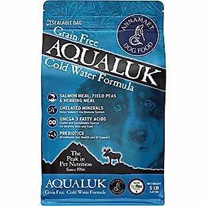 Annamaet Grain-Free Aqualuk Cold Water Fish Formula Dry Dog Food, (Salmon & Herring), 5-lb Bag