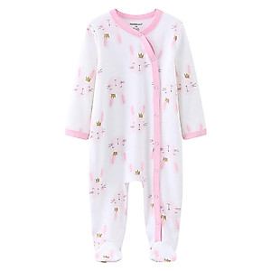 Kiddiezoom Baby Footed Cotton One-Piece Romper Jumpsuit Pajamas