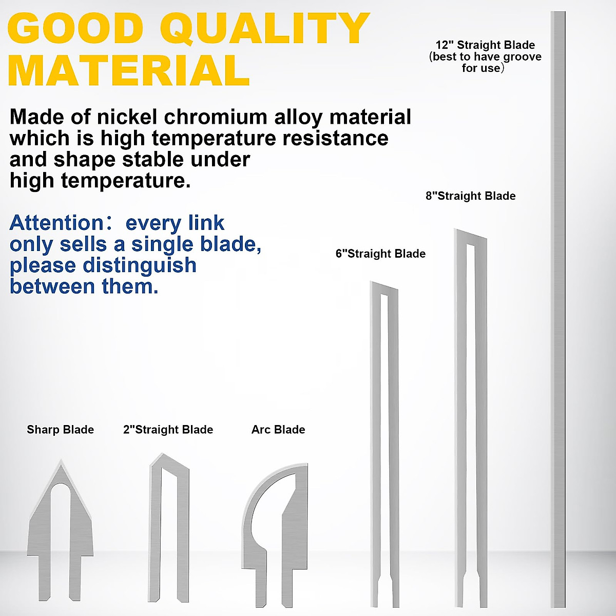 Komsepor Foam Cutter Arc Blades Replacement Parts for Komsepor Electric Hot Knife Cut Canvas, Synthetic fabric, Cloth, Rope, Cord