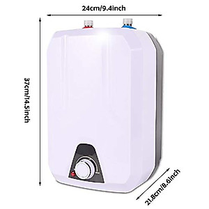 110V Electric Water Heater Kitchen Household Electrical 8L/2.2GL Huge-Tank Hot Water for Kitchen Washing Faucet 1500W, IPX4 Water-Proof Level