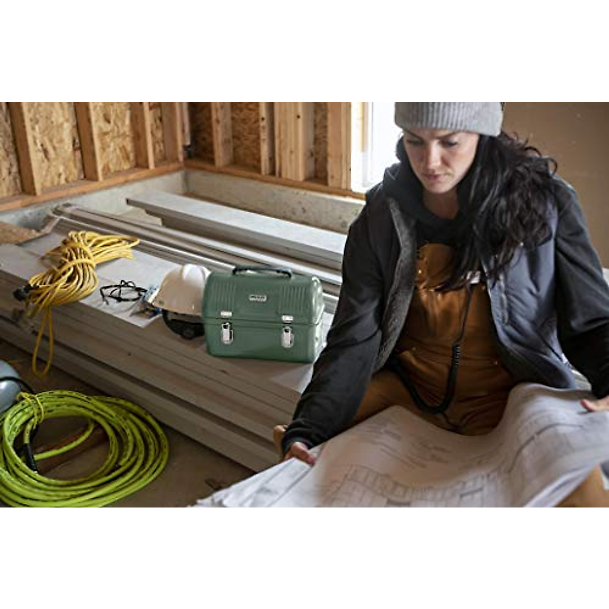 Stanley Classic Lunch Box, Hammer Tone Green, 5.5-Quart