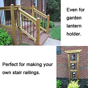 Eapele 20pcs Deck Railing Brackets Connectors for 2x4 Railing Wood Post with 120pcs Wood Screws