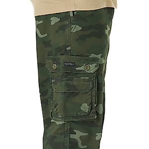 Lee Men's Wyoming Relaxed Fit Cargo Pant, Green Camo, 40W x 32L
