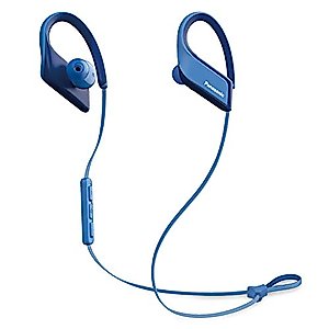 PANASONIC Wings Sport Headphones are Ultra-Light Wireless Bluetooth Sport Earbud 3D Flex Sport Clips with Microphone and Call/Volume Controller, IPX5 Rated Water-Resistant - RP-BTS35-A (Blue)