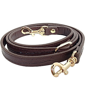 5/8” wide Brown Embossed Faux Croc Reptile Adj Replacement Cross Body Purse Strap