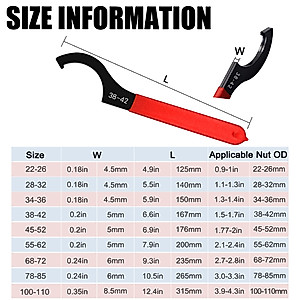AutoWanderer Tool 9Pcs Coilover Spanner Wrench Set, Adjustable Shock Wrench Universal Carbon Steel Spanners for Most Coil Over Shock Adjustments (Blue)