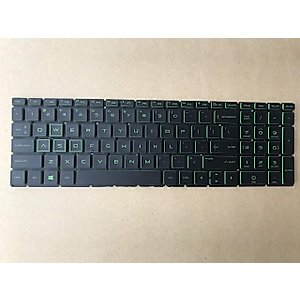 Original New for HP Pavilion Gaming Laptop 15-dk0010nr 15-DK0056WM ‎15.6 Inches Keyboard Green Backlit US