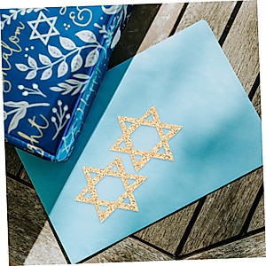 NOLITOY Party Table Decor 150 Pcs Hanukkah Decoration Accessories Christmas Non-woven Fabric Star Sequins