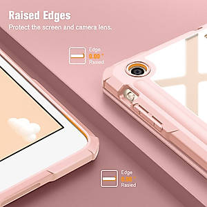 Fintie Hybrid Slim Case for iPad Mini 3/2 / 1 - Shockproof Cover with Clear Transparent Back Shell, Auto Wake/Sleep for Mini 1 / Mini 2 / Mini 3 (Rose Gold)