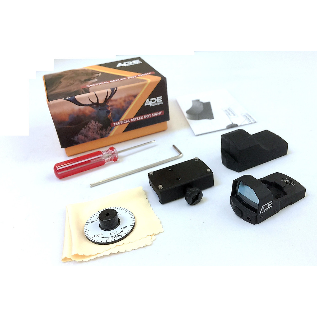 Ade Advanced Optics RD3-006B-2 Green Dot Sight for Handgun - Compatible with Doctor/Venom/Fastfire Footprint Red Dot