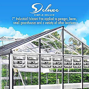 iPower 7 Inch Wall Mount Exhaust Fan with Shutter, High Speed 760 CFM Household Ventilation Fan with Louver for Attic, Garage, Bathroom/Bath, Louvered Vent, Kitchen, Greenhouse