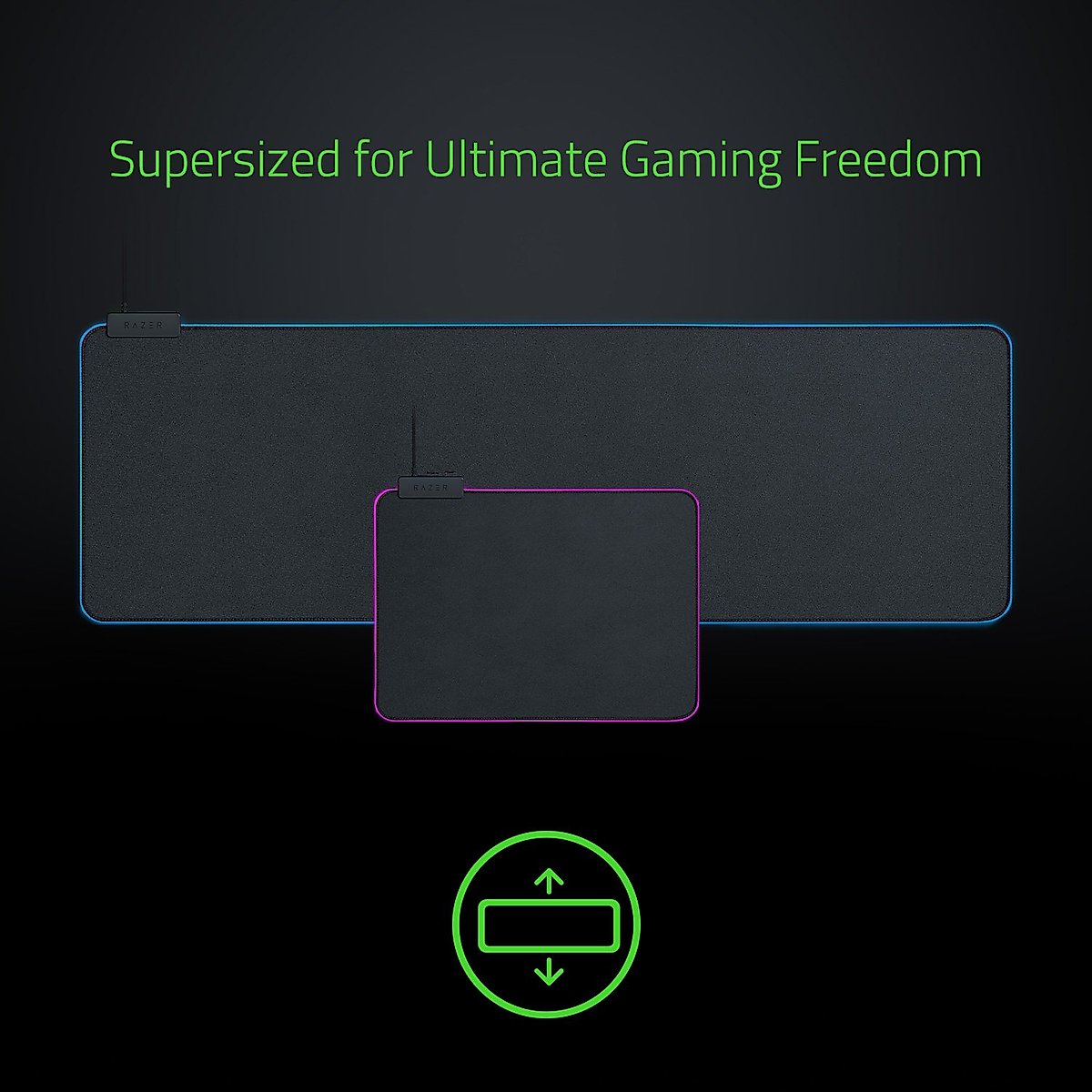 Razer BlackWidow V3 Mechanical Gaming Keyboard + Goliathus Extended Chroma Gaming Mousepad Bundle: Green Mechanical Switches - Tactile & Clicky - Quartz