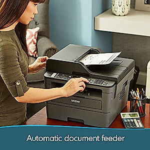 Brother Monochrome Laser All-in-One MFCL2710DW Value Version (MFCL2717DW) adds 2-Year Warranty and up to 500 Extra Pages of Additional Toner Included in Box‡ and Amazon Dash Replenishment Ready