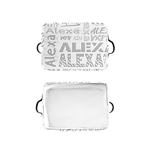 ZAACUSTOM Waterproof Personalized Basket Toy Storage Bin with Name for Boys Girls Kids Foldable Custom Baskets with Handles for Closet Shelf, Customized Nursery Boxes and Cubes Organizer, 1 Pack