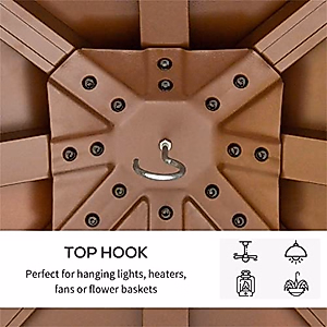 ZZBJ 10' X 10' Hardtop Gazebo Patio Canopy Shelter Outdoor W/Steel Double Tier Roof for Garden, Patio, Backyard