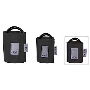 MDF Instruments Latex-Free Replacement Adult Blood Pressure Cuff with D-Ring, Double Tube Color: Black
