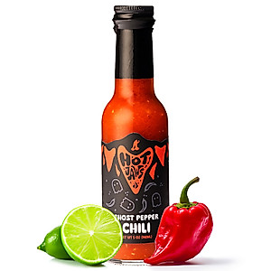 Hot Jaws - Organic Ghost Pepper Hot Sauce - 5oz - Perfect Balance of Sweet & Heat - Locally Sourced, Non-artificial Ingredients, Vegan, NoGMO