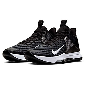 Nike Men's Basketball Shoes, Multicoloured Black White Iron Grey Pure Platinum 001, 9.5 UK