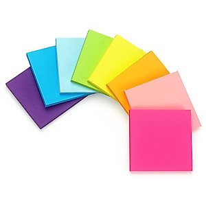 Early Buy Sticky Notes 8 Bright Color 8 Pads Self-Stick Notes 3 in x 3 in, 60 Sheets/Pad