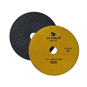 Stadea PPW266B Diamond Polishing Pads 7 Inch Set For Marble Concrete Stones Terrazzo Granite Floor Polishing