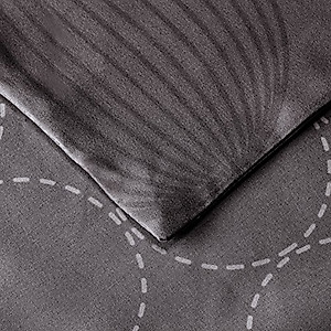 AmazonBasics Microfiber Duvet Cover Set – 260x220cm/50x80cmx2, Industrial Grey