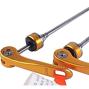 Zsling 1 Pair Bicycle Skewers Ultralight Quick Release Skewers Front Rear Set 110/135 mm for MTB Road Bike Red