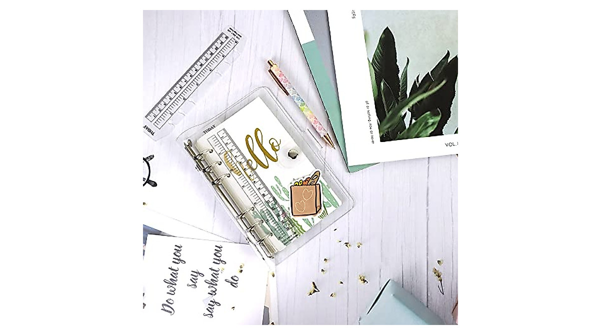 10 Pack Clear A6 Ruler Bookmark & Binder Divider for 6-Ring