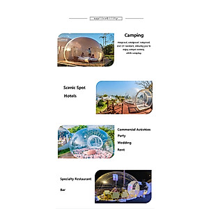 ROOMEDAL Inflatable Clear Bubble House for Kid Adult Balloon Transparent Inflatable Bubble Tent Dome with Blower,Luxury 10ft Diameter Bubble House,6ft Tunnel for Home Outdoor Backyard Party Stargazing