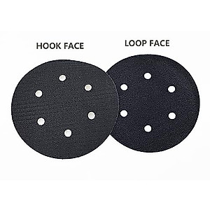 6 inch 6 Holes Premium Hook and Loop Pad Saver for Porter Cable 7336 & 97366 Random Orbital Sanders notably extends The Backing pad´s Lifetime,Multi Hole Pad Protector