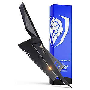 Dalstrong Curved Boning Knife - 6 inch - Shadow Black Series - Black Titanium Nitride Coated - High Carbon 7CR17MOV-X Vacuum Treated Steel - Kitchen Knife - Fillet Knife - Sheath - NSF Certified